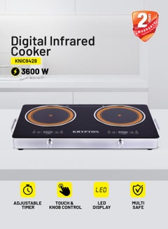 KRYPTON Digital double Infrared Cooker 3000 W KNIC6428 Black | Best ...