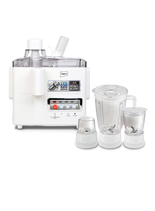 Impex 4-In-1 Food Processor, 650W Blender - Large 1.5L Jar | 2-Year ...