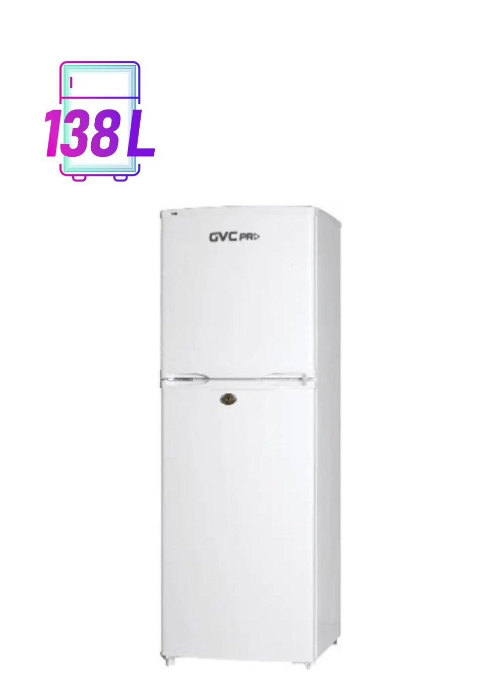 gvc pro Double Door Refrigerator 215 kW GVDS-266 White | Best Price KSA ...