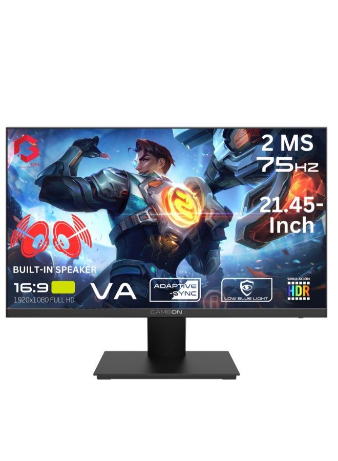 GameOn 21.45-Inch With Gaming Monitor Flat Screen With FHD (1920x1080 ...
