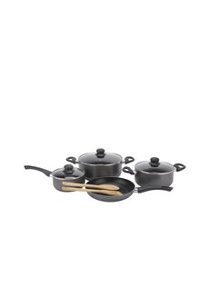 Royalford 9-Piece Non-Stick Cookware Set- RF11642| Aluminum Body With 3 ...