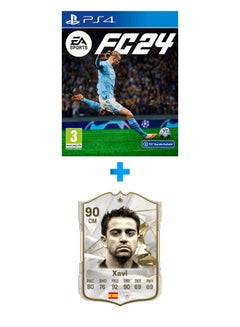 EA Fc 24 Sports Playstation 4 With Egygamer Xavi Fc 24 Card Portrait ...