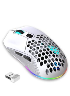 HXSJ 600 mAh T28 RGB Lighting 2.4G Wireless BT5.1 Wireless Gaming Mouse ...