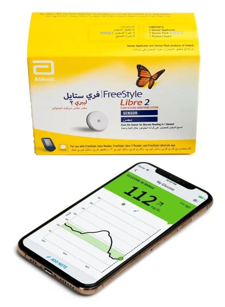 FreeStyle Libre New Libre 2 Flash Glucose Monitoring System Sensor Kit ...