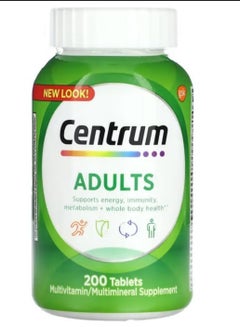 Centrum Adults Multivitamin /Multimineral Supplment- 200 Tablets UAE ...