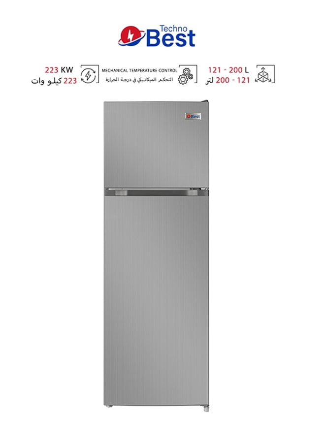 Techno Best Double Door Refrigerator 223 kW BRD-170L Silver | Best ...