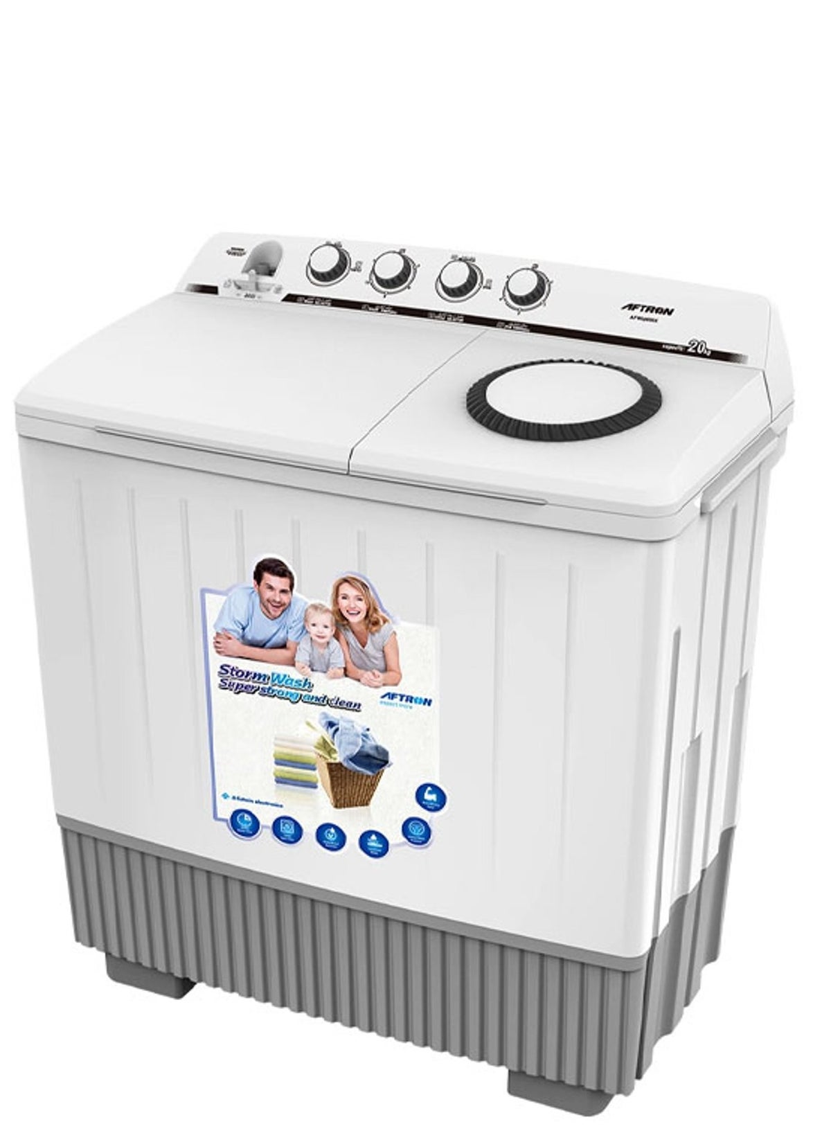 AFTRON Top Load Semi Automatic Washing Machine 20 kg AFW20600X White ...
