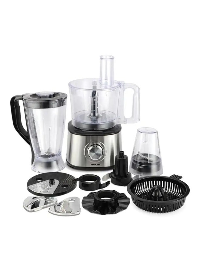 NIKAI 2-Speed Pulse 10-In-1 Food Processor (Blender, Slicer, Chopper ...