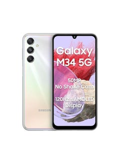 Samsung Galaxy M34 Dual Sim Prism Silver 8Gb Ram 256Gb 5G - Indian ...