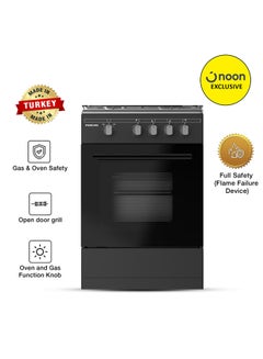 NIKAI 50x55 Full Safety 4 Burner Gas Cooker, Oven And Grill Function ...