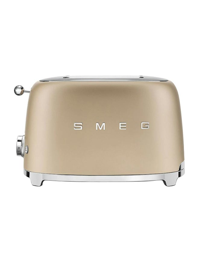 smeg Smeg 50's Retro Style 2 Slice Toaster 1035 W TSF01CHMAU Champagne ...