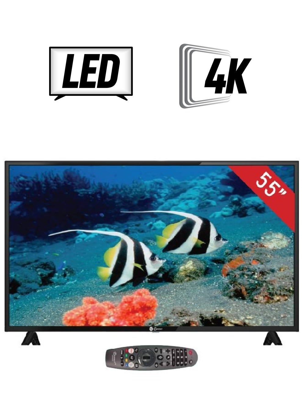 Dansat 55-Inch Smart Screen WebOS 4K Ultra HD LED TV DTD55UWS Black ...