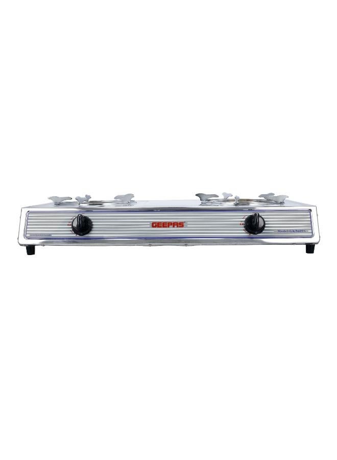 GEEPAS Stainless steel Gas Cooker With 2 Cast Iron Burners ...