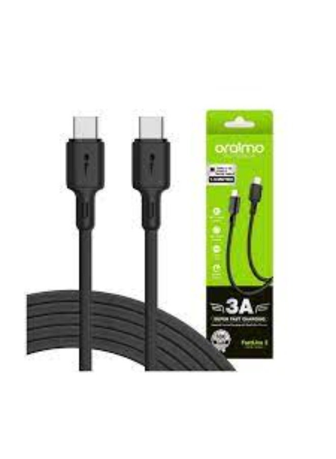 Oraimo Cable OCD-154CC FastLine Type-C Super Fast Charging Data Black ...
