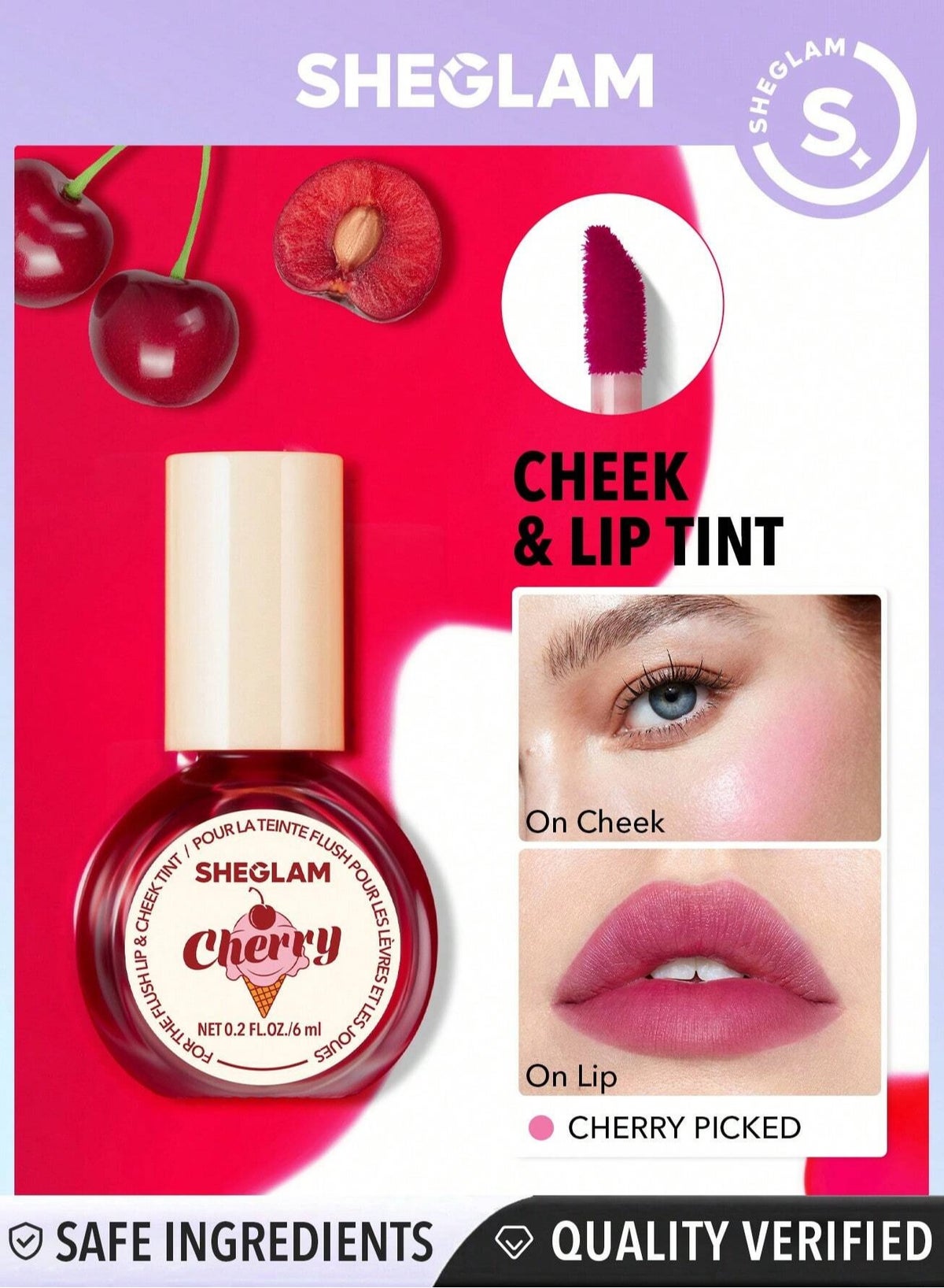 SHEGLAM For The Flush Lip And Cheek Tint - Cherry Picked Pink | Best Price Egypt | Cairo, Giza