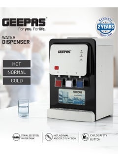 GEEPAS Desktop Water Dispenser With Three Taps , Normal, Hot and Cold ...