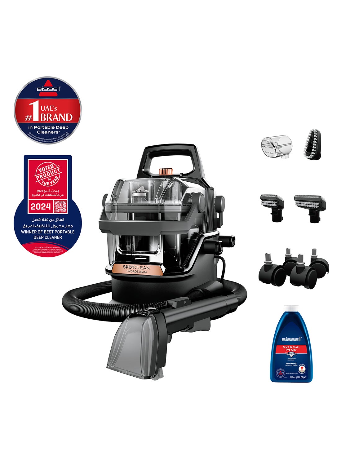 Bissell SpotClean HydroSteam 3700E – Portable Deep Cleaner with ...