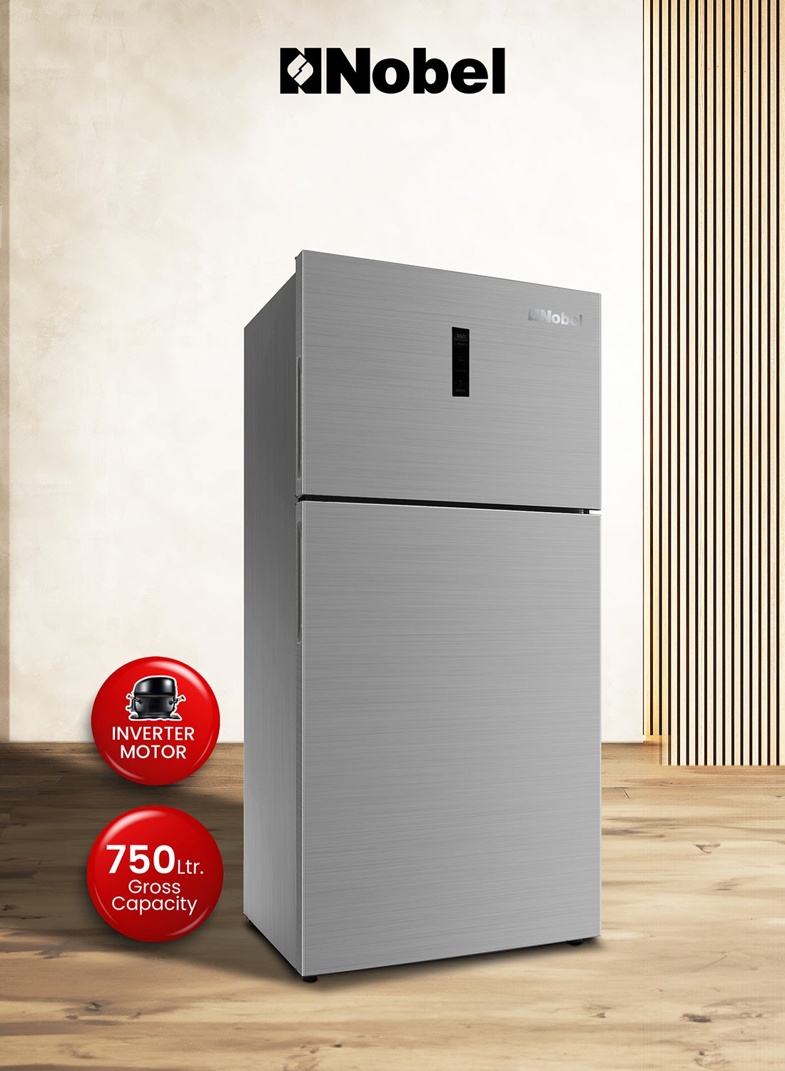Nobel 750L Gross / 580L Net Capacity Double Door Refrigerator ...