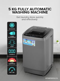 GEEPAS 5 KG Fully Automatic Top Load Washing Machine| Auto-Imbalance ...