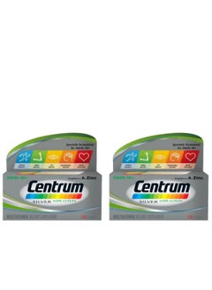 Centrum Pack Of 2 Silver Multivitamins With Lutein 200 Tablets (100 x 2 ...