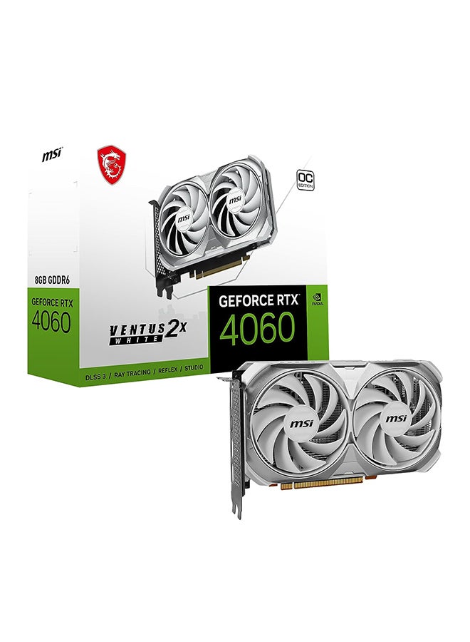 MSI GeForce RTX 4060 VENTUS 2X WHITE 8GB GDDR6 Graphics Card, 2490 MHz Boost Clock, 3072 CUDA ...