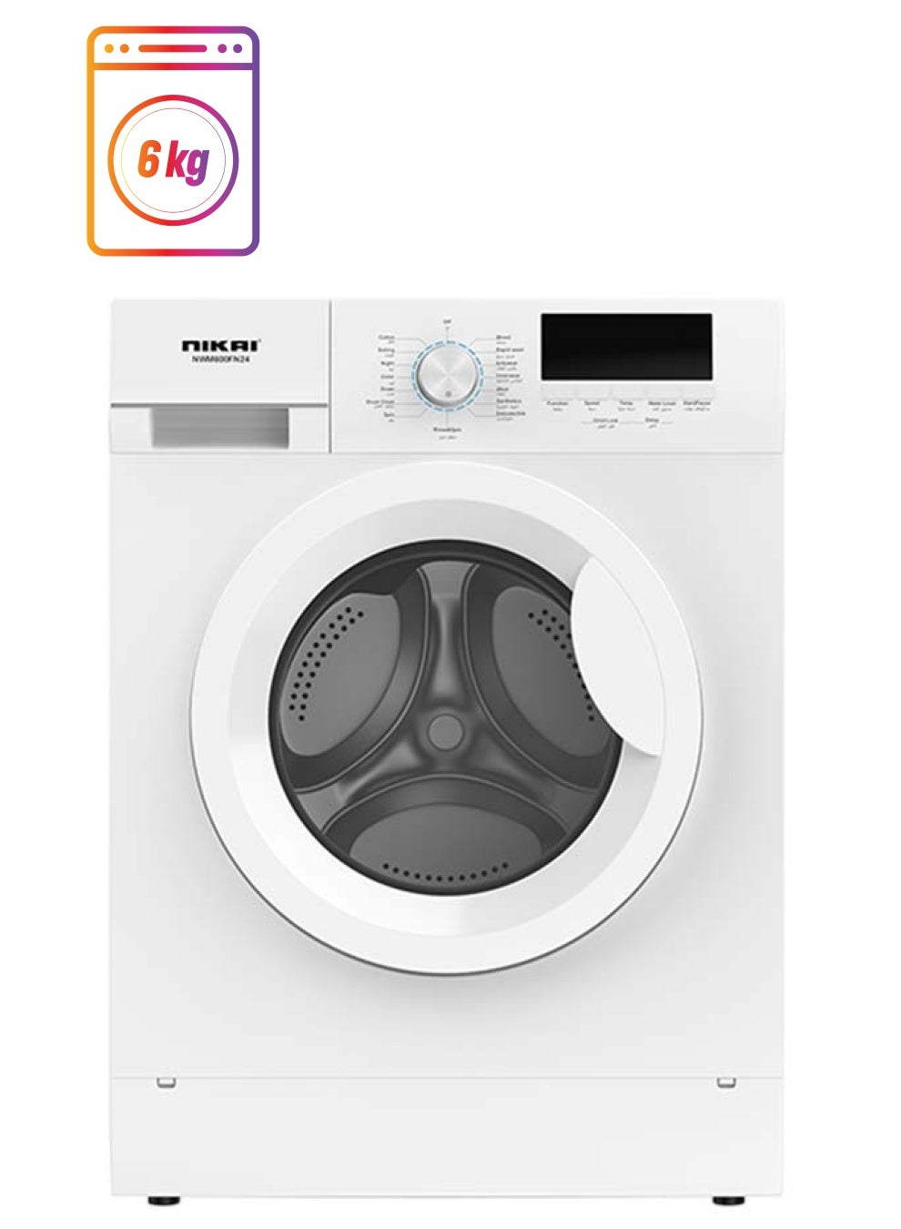 NIKAI Front Loading Washing Machine | High Energy Efficiency | LED ...