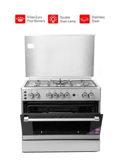 AFRA Freestanding Gas Cooking Range | 90cm Stove & Oven | 5 Gas Burners ...