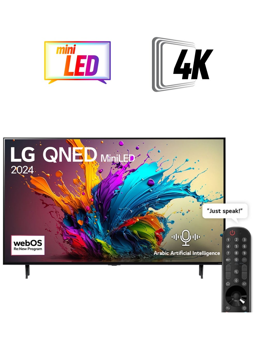 LG 65 Inch QNED MiniLED QNED90T 4K 65QNED90T Black | Best Price UAE ...