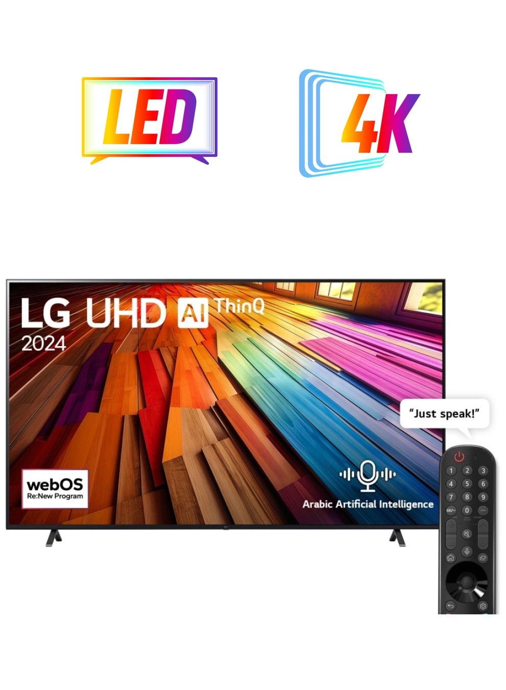 LG 75 Inch UHD UT80 4K Smart TV 75UT8000 Black | Best Price UAE | Dubai ...