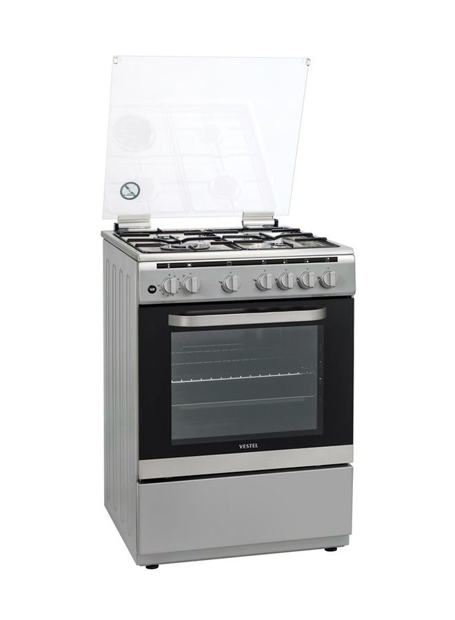 VESTEL Freestanding Gas cooker FG6P4089NX Steel | Best Price KSA ...