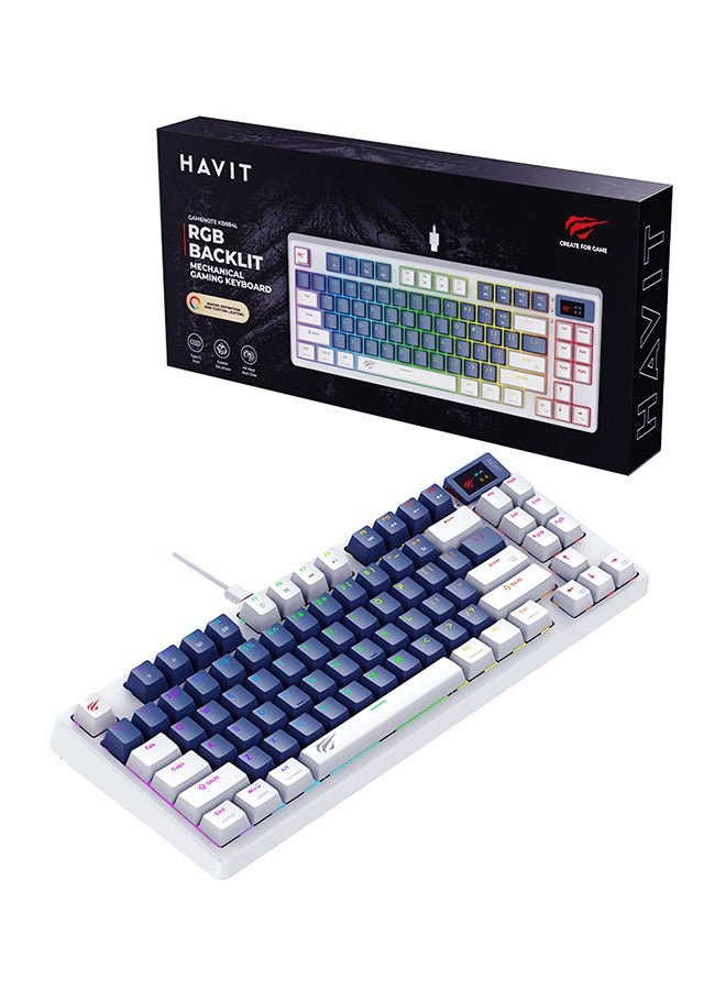 havit Gaming Keyboard, RGB Backlit Mechanical Keyboard, 83-Key Compact ...