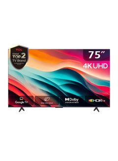 TCL 75 Inch 4K WCG UHD HDR10+ Google TV, 120HZ DLG, built In Receiver ...