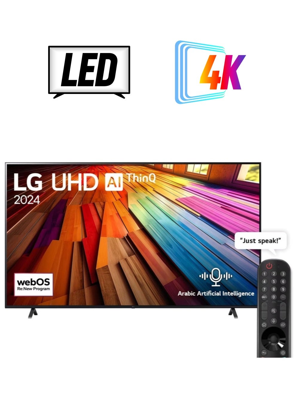 LG LG 65 Inch 4K UHD Smart LED TV with Built in Receiver - 65UT80006LA ...