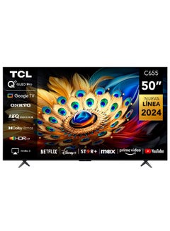 TCL 50 Inch 4K HDR10 QLED Pro Smart Google TV with Dolby Vision Black ...