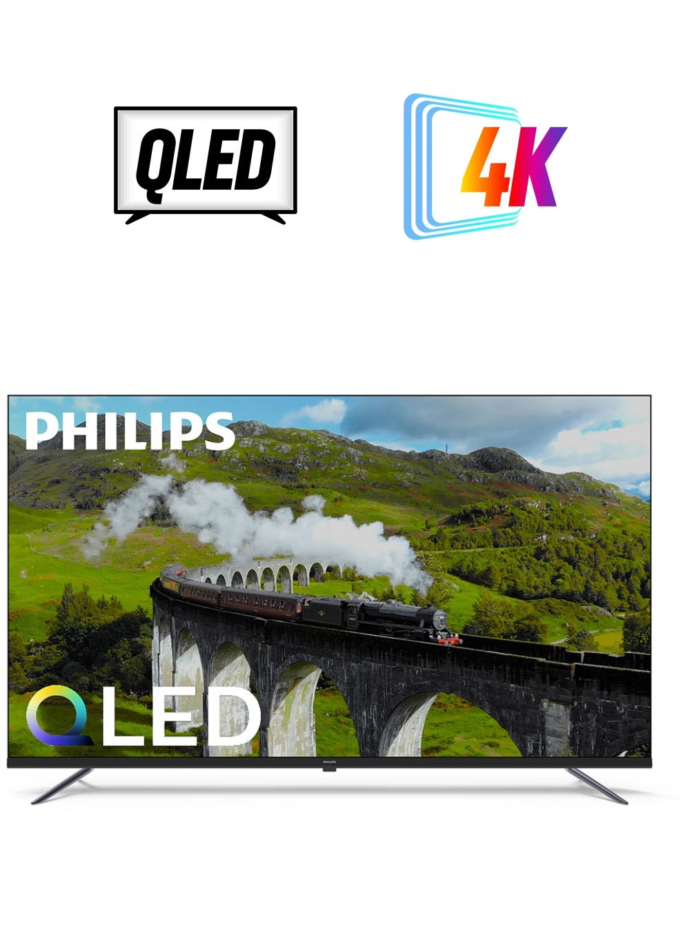 Philips 70 inch QLED 4K Google Smart TV 70PQT8169/56 Black 70PQT8169/56 ...