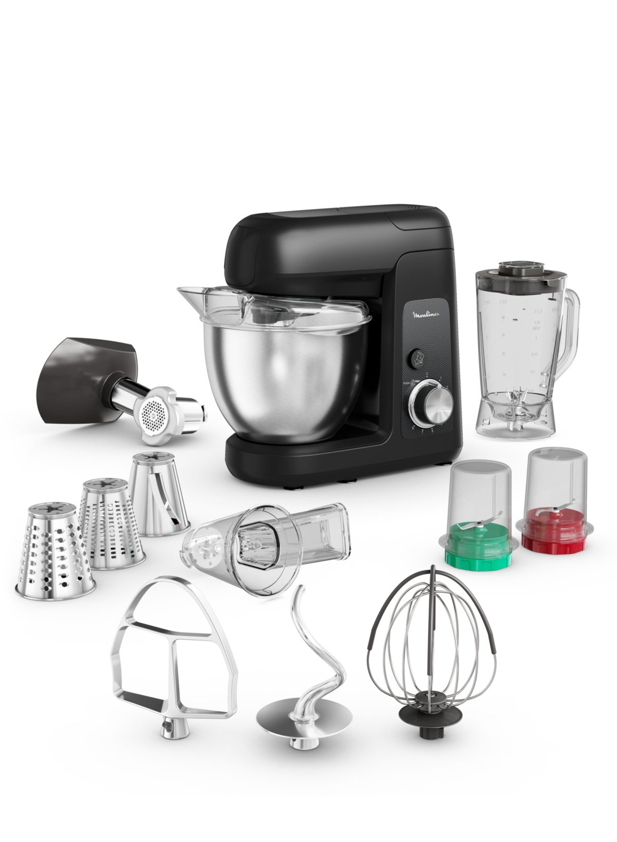 Moulinex Bake Partner, S.S Bowl, Blender- Mini Chopper- Shredder- Meat ...