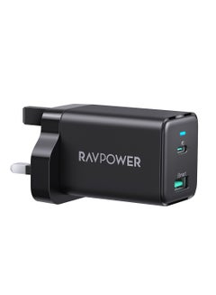 RAVPOWER RP-PC170 PD Pioneer 30W 2-Port Wall Charger Black KSA | Riyadh, Jeddah