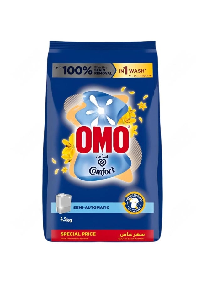 Omo Semi-Automatic Laundry Powder Detergent with Comfort, 4.5 Kg | Best ...