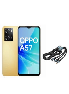 OPPO A57 Dual Sim Glowing Gold 6Gb RAM 128GB 4G LTE +Free Gift Pack ...
