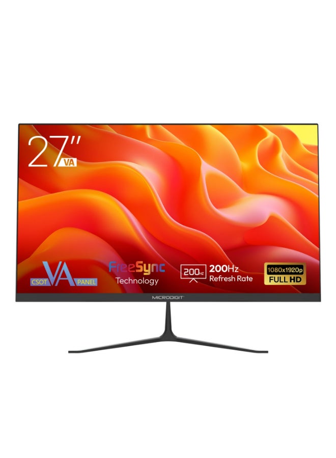 Microdigit Premium 27 inch Gaming Monitor 200Hz with FHD (1920x1080 ...