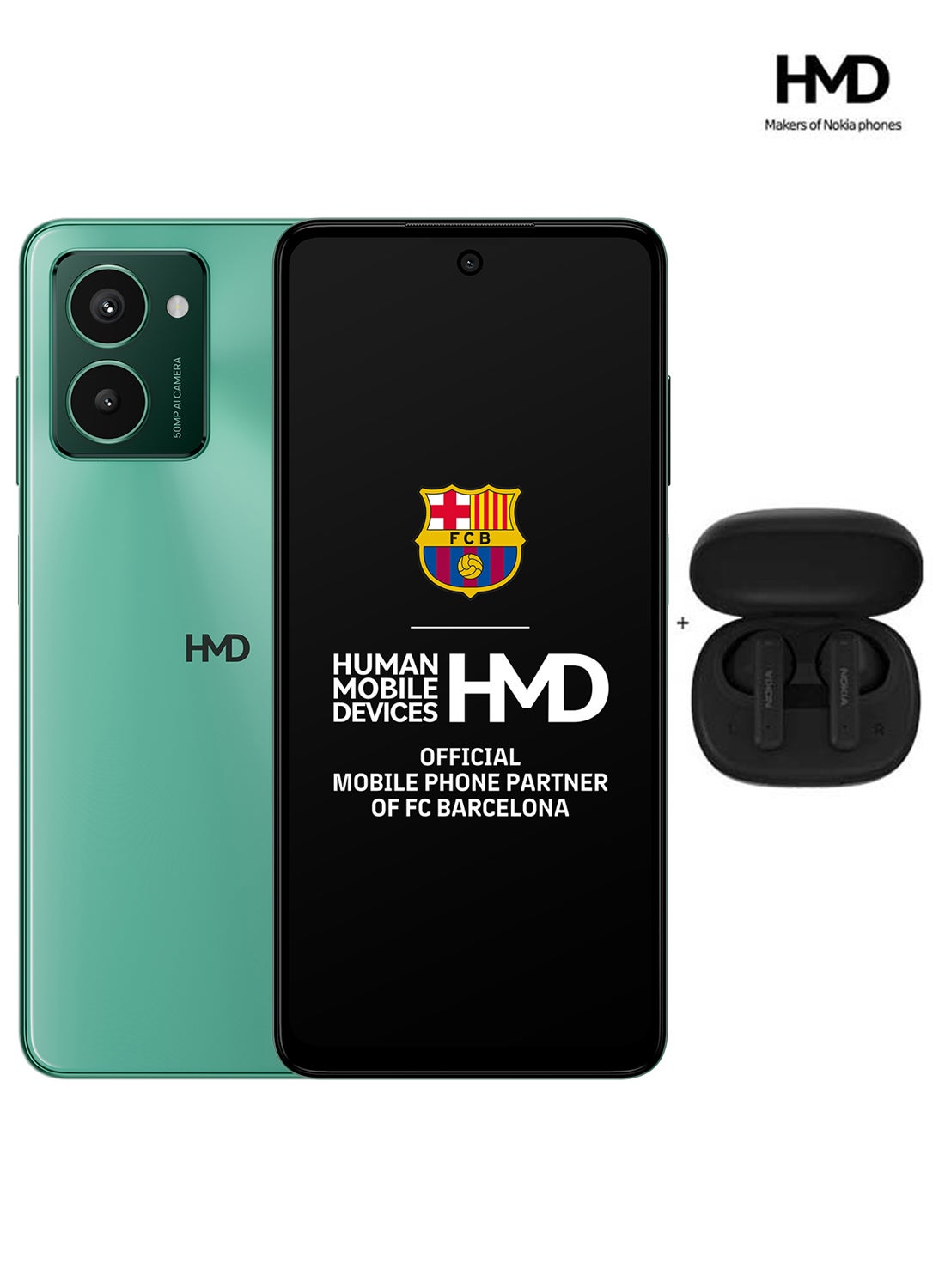 HMD Pulse Pro 4G Dual SIM Glacier Green 8GB RAM 256GB + Nokia TWS 112 ...