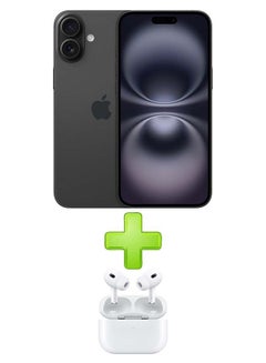 Apple iPhone 16 128GB Black 5G With FaceTime - International Version With AirPods Pro (2nd ...