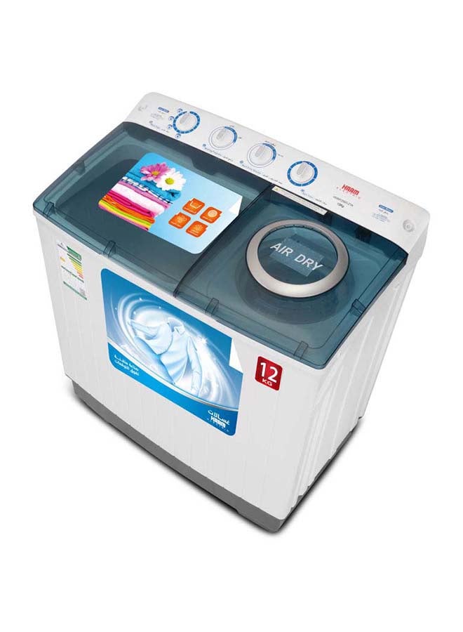 تسوق هام وHaam Twin Tub Washing Machine 12Kg, White, HWM12000-21N ...