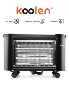 KOOLEN Electric Heater With 3 Candles 1800 W 807102011 Black | Best ...