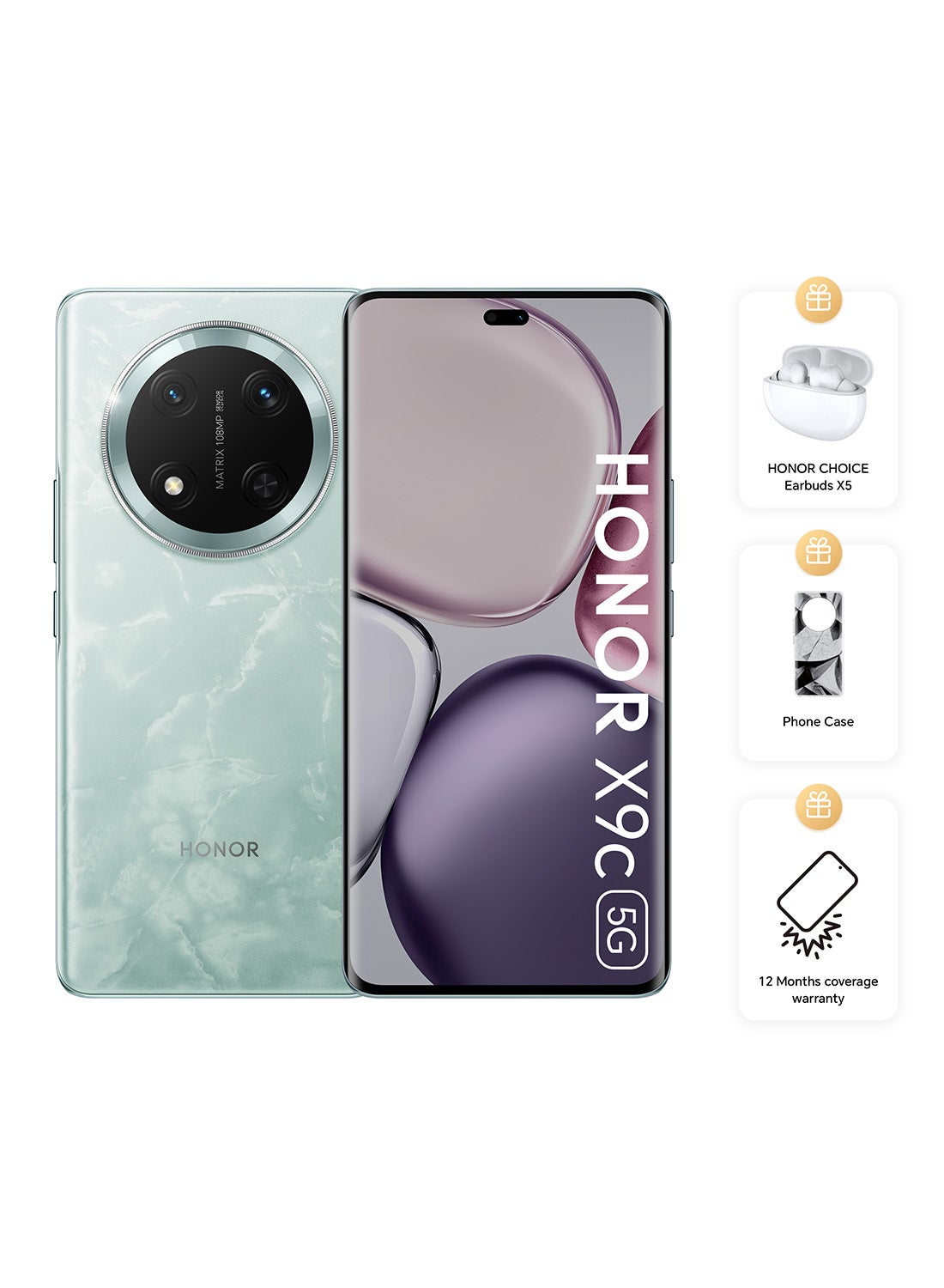 Honor X9c Dual SIM Jade Cyan 12GB RAM 256GB 5G With Free Gifts - Middle ...