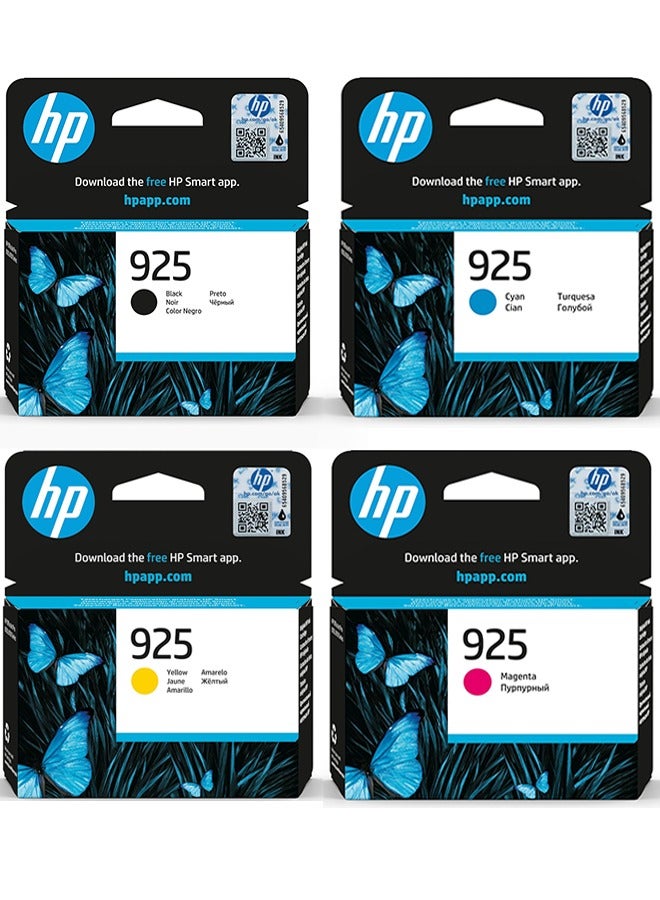 HP 925 4-Color Ink Cartridge Set For Officejet Pro 8123, Officejet Pro ...