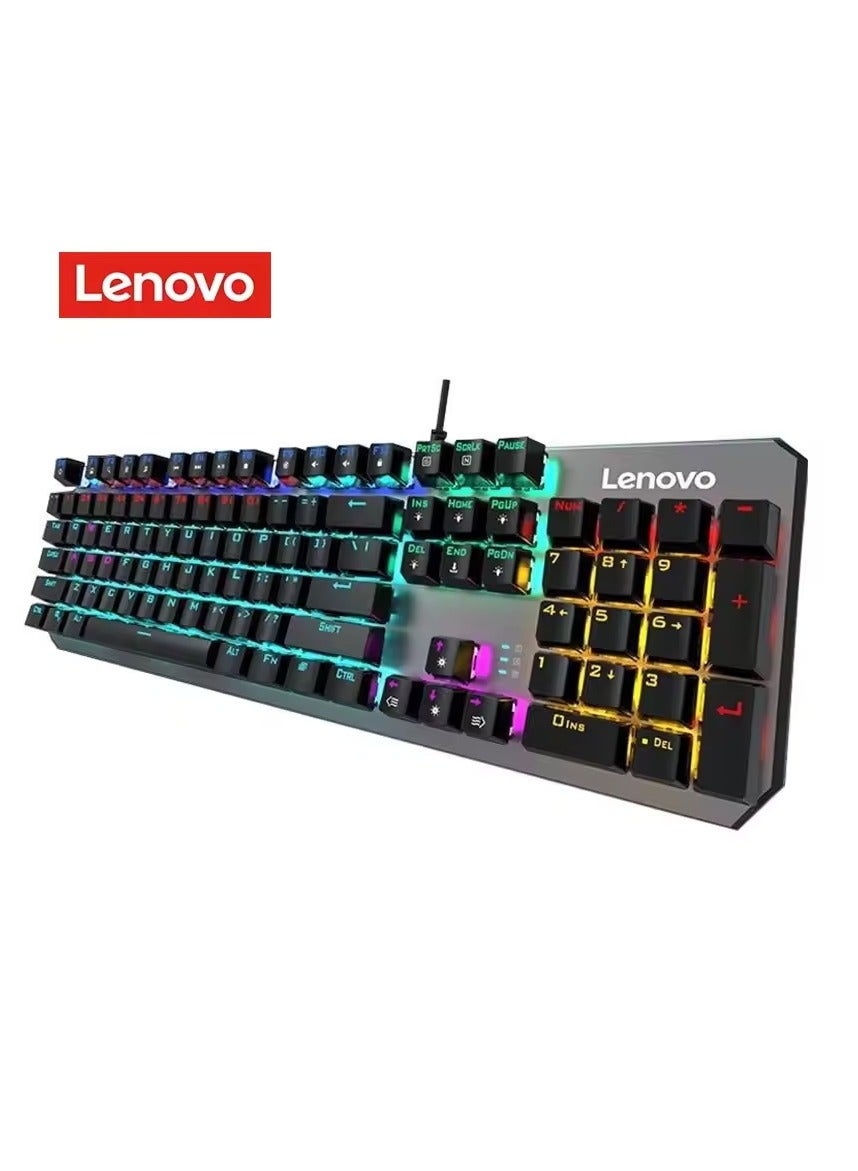 Lenovo K301 Gaming Keyboard, Wired USB, Mechanical, RGB Backlit, Full ...