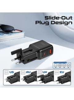 PROMATE Travel Adapter, Universal 100V-240V AC Travel Charger with ...