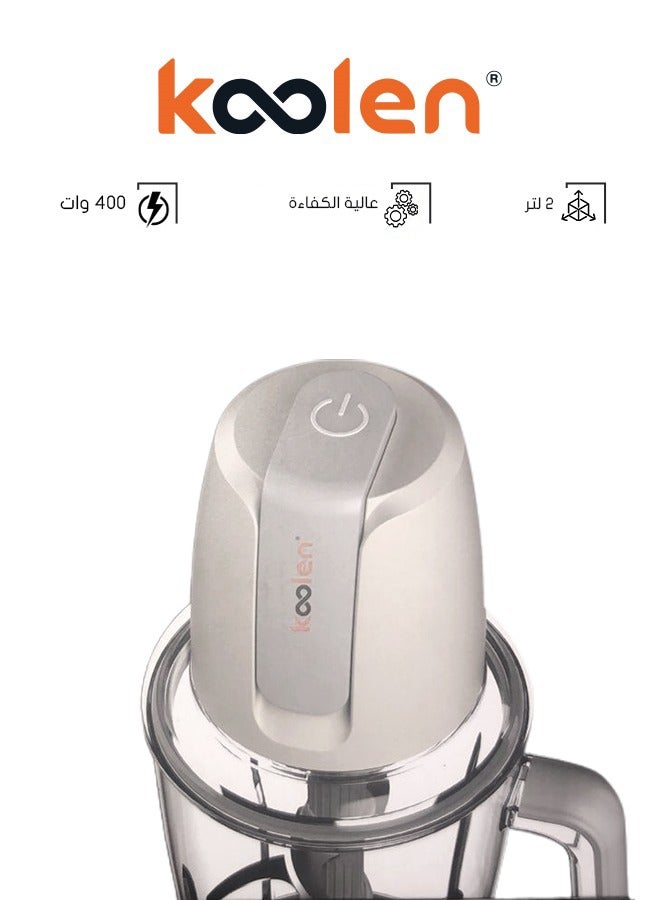 KOOLEN Food Processor - 2 L 400 W 801109015 White | Best Price KSA ...