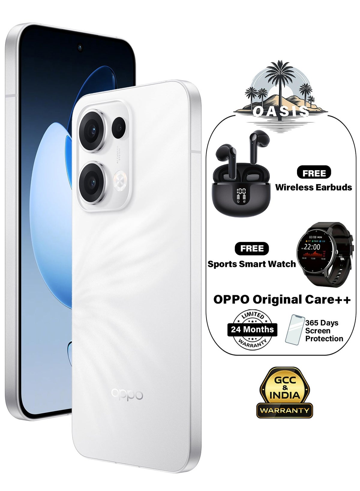 OPPO Reno13 5G Dual SIM 12GB RAM 512GB Plume White 5600mAh Large ...
